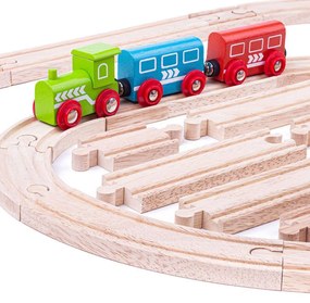 Bigjigs Rail Dřevěné koleje set 24 dílů