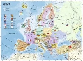 Ravensburger - Puzzle - Mapa Evropy / 200 dílků / od 8 let