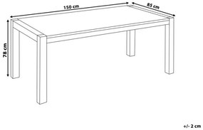 Jídelní stůl Naruba (pro 6 osob) (tmavé dřevo). 1010191