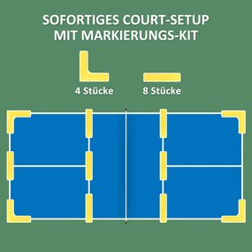 SPORTNOW Přenosná síť na pickleball – Sada 6,7m s nejvyššími standardy, včetně sítě, značkovačů, sběrače míčků a tašky pro venkovní použití