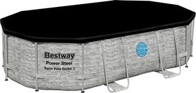 Stojan na bazén Bestway 488x305x107 11in1 kámen 56946