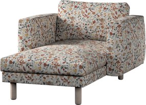 Potah na IKEA Norsborg šezlong s loketními opěrkami barva oranžová látka pletený vzor, vzorované