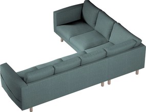 Potah na pohovku IKEA Norsborg rohová 5-místná barva modrá látka pletený vzor