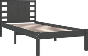 vidaXL Rám postele masivní borovice 90 x 200 cm [3104205] Barva: Černá