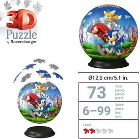 Ravensburger Puzzle-Ball Sonic the Hedgehog / 3D Puzzle / od 6 let