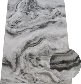 BE Koberec Accra 6506 Grey - šedý obdélníkový Rozměr: 60x100 cm