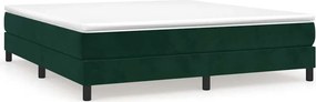 Box spring postel s matrací tmavě zelená 160x200 cm samet 3144342