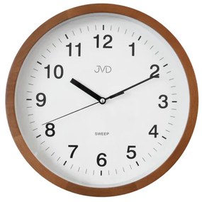 JVD Dřevěné nástěnné netikající tiché nástěnné hodiny JVD NS19019/41