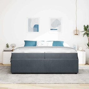 Rám postele Tmavě šedá 200 x 200 cm textil 3398439