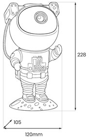 LED projektor Astronaut s dálkovým ovládáním