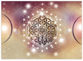 Obraz - Mandala s elementy (70x50 cm)