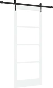 Posuvné dveře ORKDAL 83 x 202 cm Masivní borové dřevo a sklo 3332446