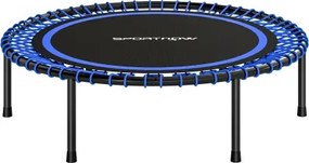 SPORTNOW fitness trampolína Ø114 cm s vyztuženým ocelovým rámem pro trénink nohou a celého těla, modrá a černá