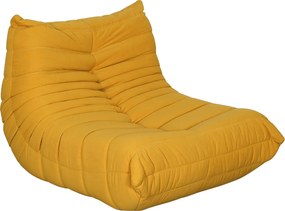 Designové křeslo Nua samet hořčicové