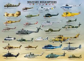 EUROGRAPHICS Puzzle Vojenské helikoptéry XL / 500 dílků / extra velké
