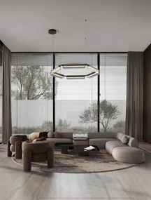 LED stmívatelné černo-zlaté moderní svítidlo Apnea 150