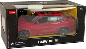 Rastar Dálkově ovládané auto RC BMW X6 Rastar, červené, měřítko 1:14