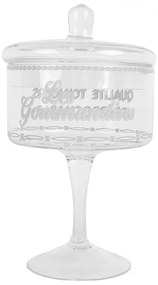 Skleněná dóza na noze na bonbóny Les Gourmandises - Ø 13*24 cm