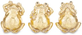 Dekorace zlatá žába nevidím neslyším nemluvím 161601