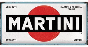 Postershop Plechová cedule: Martini (Logo White) - 50x25 cm