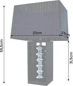 Designová stolní lampa Kamaria 55 cm černá