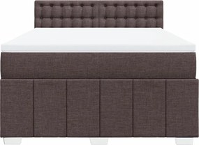 Box spring postel s matrací tmavě hnědá 140x200 cm textil 3287108
