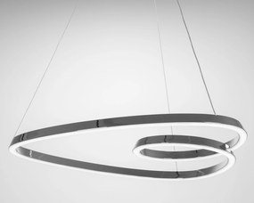 Toolight, Moderní LED stropní svítidlo + dálkové ovládání APP7798-cp, chrom, OSW-05503