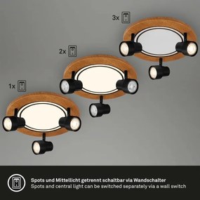 Brilo - LED Stropní svítidlo LED/12W/230V + 3xGU10/9W 3000K