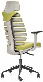 MERCURY kancelářská židle FISH BONES PDH šedý plast, 26-66 zelená, 3D područky