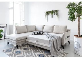Světle béžová rozkládací rohová pohovka Miuform Charming Charlie L, levý roh