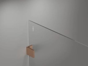 Mexen Lunar sprchová stěna Walk-in pravá 50 x 200 cm, transparentní 8 mm, kartáčovaná měď - 830-050-000-65-00-P