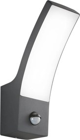 FAN LED-SAIL-APS-ANT Nástěnné svítidlo LED SAIL se senzorem hliník difuzor antracit IP65 CCT 3000-4000 K 80x160x245 mm - FANEUROPE