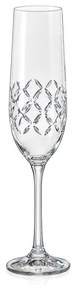 Crystalex - Bohemia Crystal Sklenice na šampaňské Viola Cross 190 ml, 2 ks