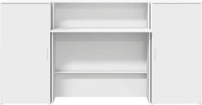 Recepční stůl bílý 200x50x103,5 cm kompozitní dřevo 3324214