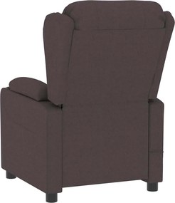 Elektrické polohovací křeslo tmavě hnědé textil 3098782