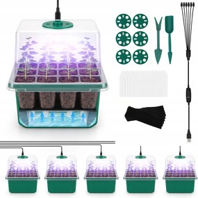 Miniskleník s lampou na rostliny, domácí sadbovač pro pěstování sadby