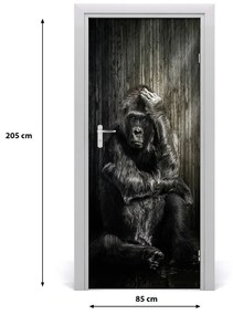 Samolepící fototapeta na dveře Gorila 85x205 cm