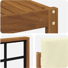 Venkovní pohovková souprava 7 ks Přirozená a Krémová 3366053