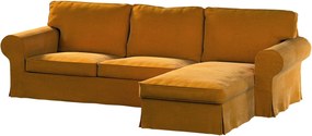 Potah na pohovku IKEA Ektorp 2-místná s lenoškou barva žlutá látka lesklé, sametová