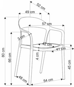 Jídelní židle Ruby, hnědá / černá