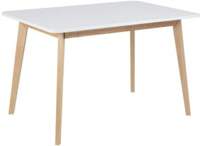 OnaDnes -20% Scandi Bílý dřevěný jídelní stůl Corby 120x80 cm