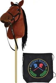 SPARKYS Hobby horse hnědý, černý batoh / 73 cm / se zvukem koně / od 3