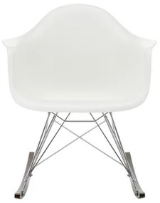 Eames Plastic Armchair RAR chrom bílá tmavý javor Vitra