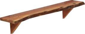 Nástěnné police 2 ks 90 x 20 x 18 cm masivní akáciové dřevo 247928