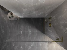 Mexen Lunar L sprchová stěna Walk-in pravá 60 x 200 cm, transparentní 8 mm, zlatá - 830L-060-000-50-00-P