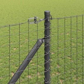Zemní kolík pro plot 26 ks Šedá Práškově lakovaná ocel 3350193