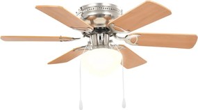 vidaXL Marketos Ozdobný stropní ventilátor se světlem 82 cm světle hnědý