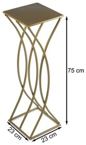 Stojan na květiny 75x23 cm zlatá