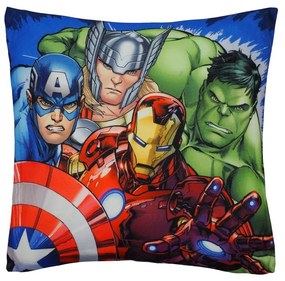 Jerry Fabrics Dětský polštářek s potiskem - Avengers - Heroes 03 | 40 x 40 cm