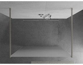 Mexen Kioto, sprchová zástěna Walk-In 120 x 200 cm, 8mm sklo námraza, broušená ocel profil, 800-120-002-97-30